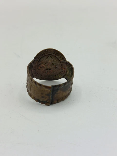 VINTAGE METAL GERMAN Boy Scout Toggle ‘Bereit Allzeit’ collectable £17. ...