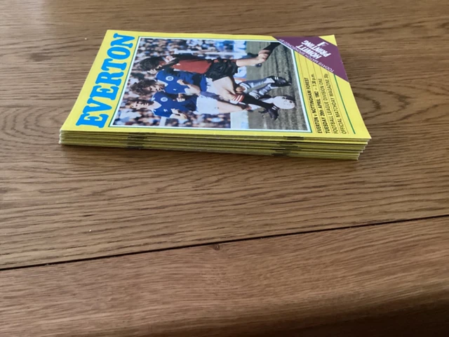 1981-82 COMPLETE SET Of Everton Fc Home Football Programmes £49.99 ...