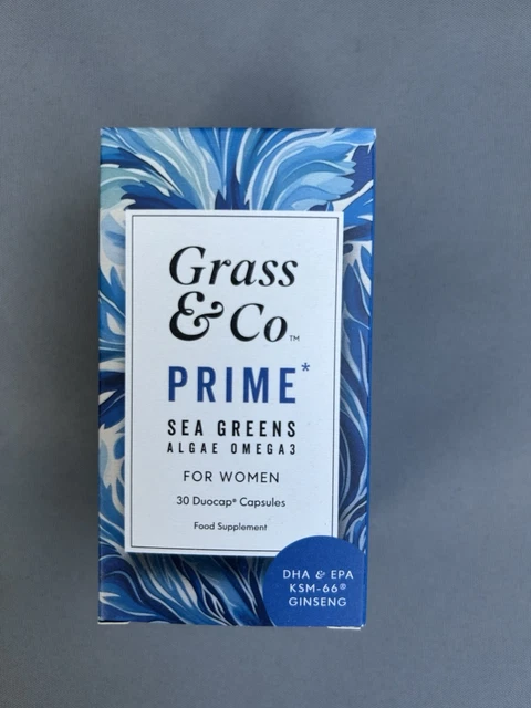 GRASS & CO PRIME Sea Greens Algae Omega3 for Women 30 Duocap Caps ...