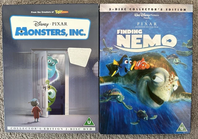 WALT DISNEY PIXAR Monster Inc & Finding Nemo 2 Disc Collector’s ...