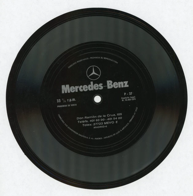 ORIGINAL MERCEDES BENZ ADVERTISING PACKAGE / ENVELOPE + RECORDS ...