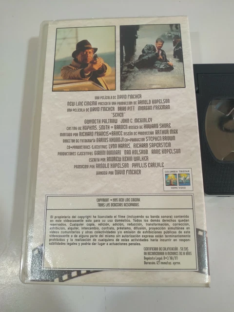 SEVEN BRAD PITT Morgan Freeman - VHS Tape Spanish £23.95 - PicClick UK