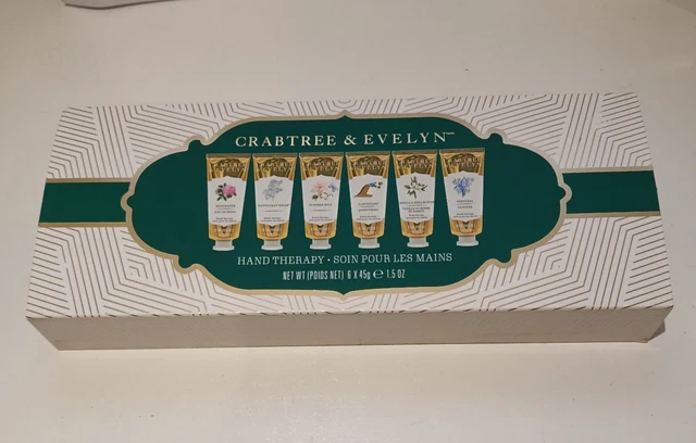 CRABTREE & EVELYN Hand Therapy Gift Set 6x45g Hand Cream brand new ...