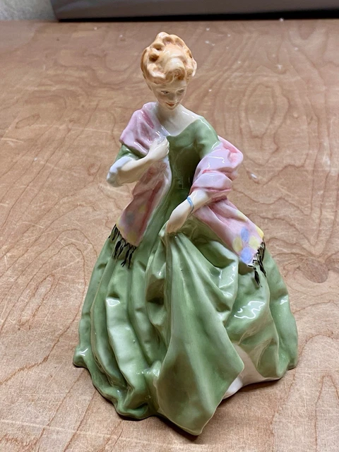 VINTAGE ROYAL WORCESTER ‘First Dance’ Figurine (RW 3629), Green Dress ...