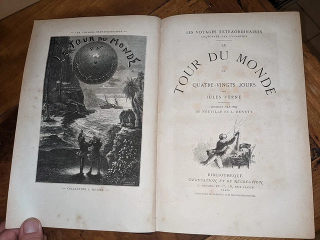 LIVRE ANCIEN-JULES VERNE -Le tour du monde en 80 jours -E.O illustrée ... LIVRE ANCIEN-JULES VERNE -Le tour du monde en 80 jours -E.O illustrée ...