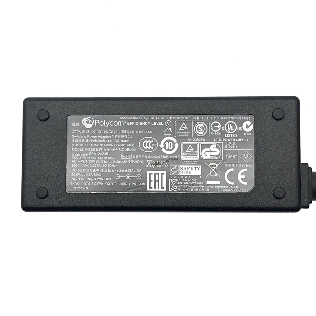 NEW GENUINE POLYCOM SPA12A24B Switching Power Supply 1465-42340-003 W ...