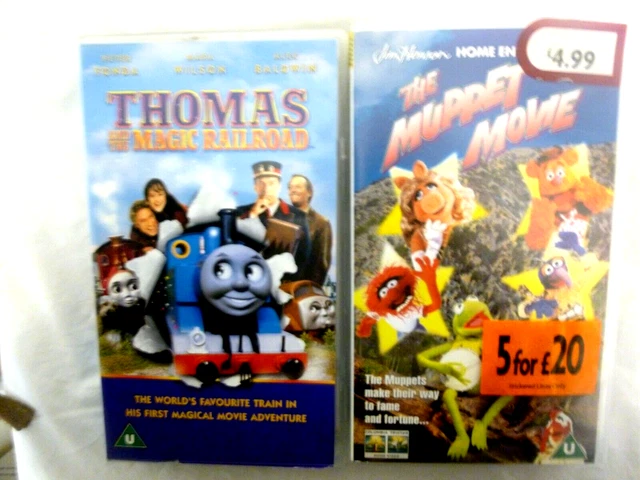 2 CHILDREN vhs films /Thomas and the magic railroad ,plus Muppet movie ...