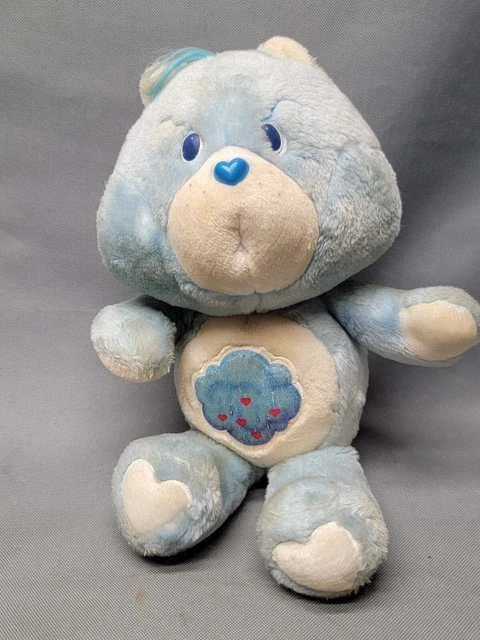 VINTAGE 1983 CARE BEARS Grumpy Bear Rain Cloud & Heart 13” Stuffed Plush Kenner £32.66 - PicClick UK