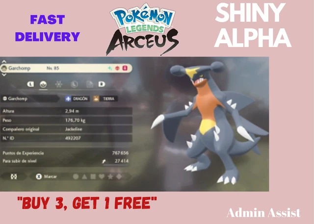 ALPHA ULTRA SHINY Garchomp Pokemon Legends Arceus Max Effort Max IV EUR ...