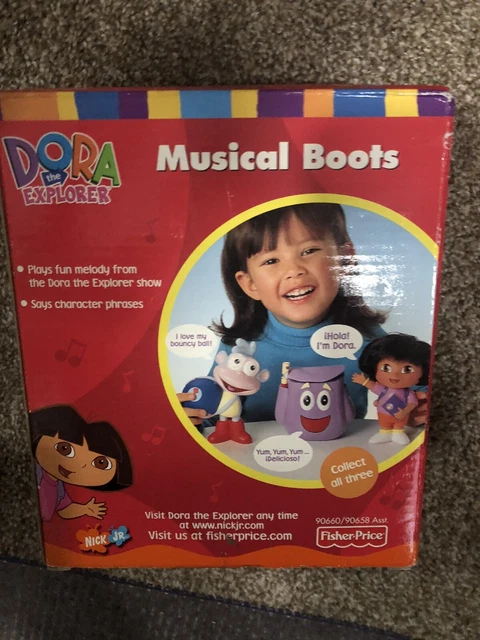 BOTAS MUSICALES DORA la Exploradora 2001 Fisher Price Nuevas 6"" Alta ...