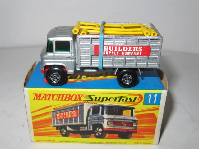 MATCHBOX SUPERFAST NO.11 MERCEDES SCAFFOLDING TRUCK MIB MINT/BOXED £34. ...