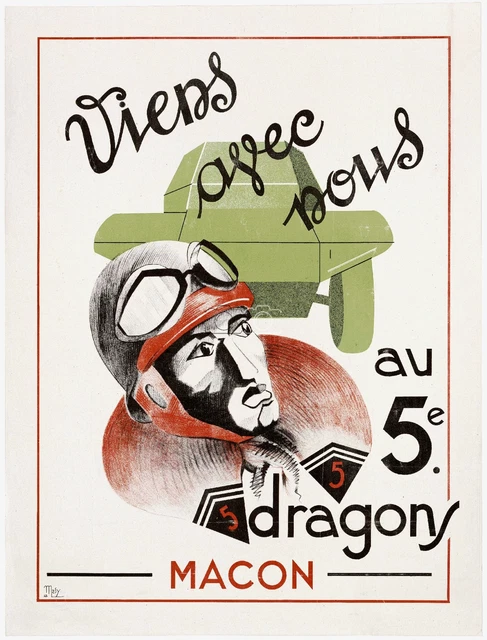 ARMÉE 5ÈME RÉGIMENT de DRAGONS MACON Rgmj-POSTER HQ 45x60c d'une ...