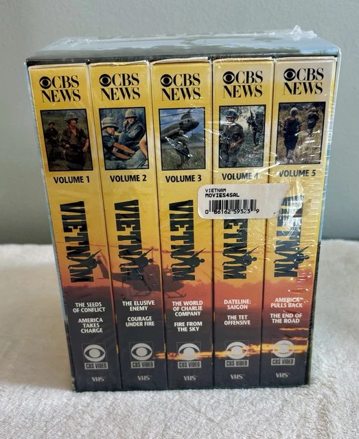 VIETNAM VHS VIDEOTAPES 5 Volume Box Set CBS News War Documentary 10 Hrs ...