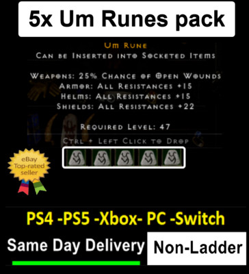 NL SC - 5x UM RUNE pack PC-XBOX-PS4-PS5-SWITCH Diablo 2 Res D2R NON £9.18 - PicClick UK
