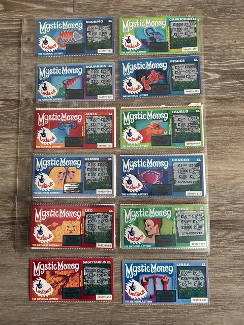 VINTAGE ORIGINAL NATIONAL Lottery UK Scratch cards From 1995 onwards ...