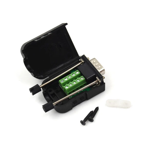 DB9 MALE D-SUB 9 Pin Plug Breakout Terminals Solderless Nut Type ...