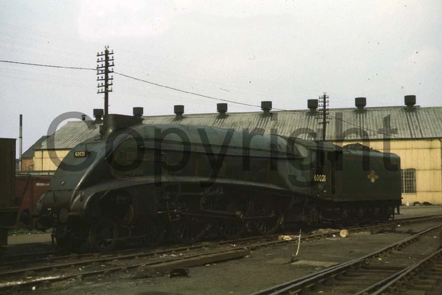 ORIGINAL 35MM COLOUR SLIDE BR STEAM A4 PACIFIC 60021 DONCASTER #4343 £4 ...