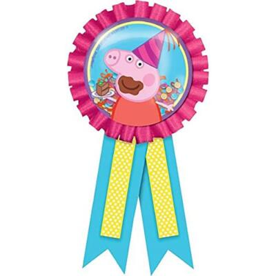 PEPPA PIG AWARD Ribbon Happy Birthday Party Favors New £8.88 - PicClick UK