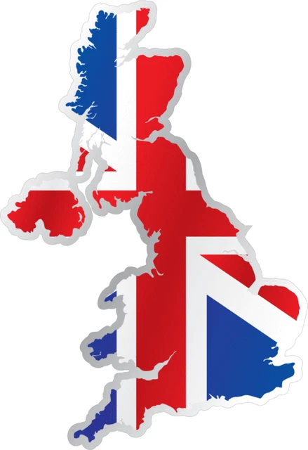 STICKER STICKERS DECAL vinyl decals national flag car UK ENGLAND MAP ...