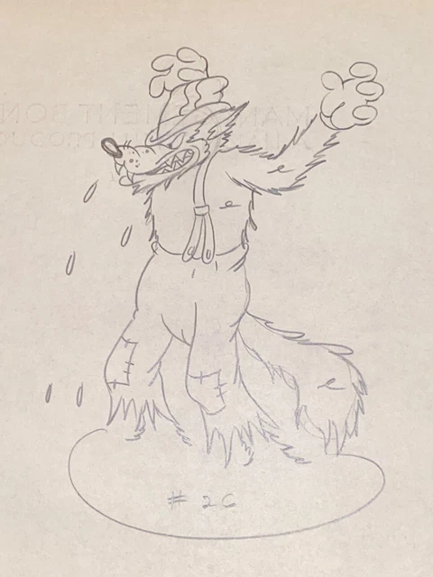 WALT DISNEY ORIGINAL Animation Art! Production Drawing of The Big Bad ...