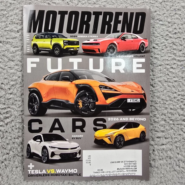 MOTORTREND MAGAZINE FUTURE Cars Fall 2025 Vol 77 No 4 Corvette Racing ...