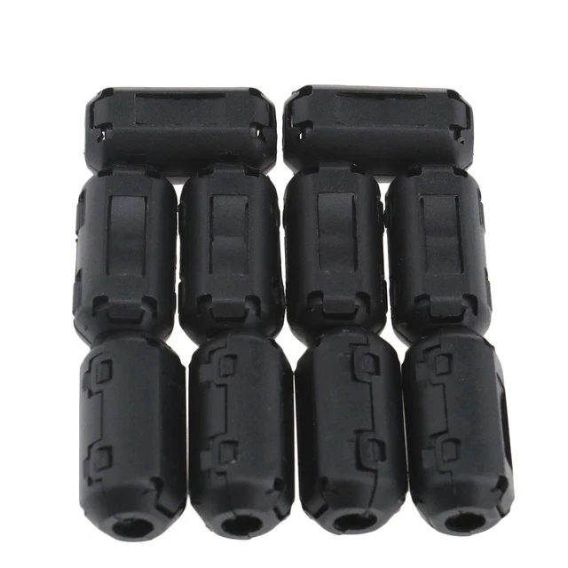 10X NOISE SUPPRESSOR Reduction EMI RFI Cable Clip 7mm Core Cable Filter ...