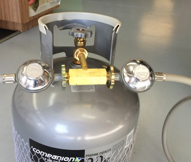 DUAL POL GAS Outlet Lpg Double Adapter Pol26 Adaptor - Tee ...