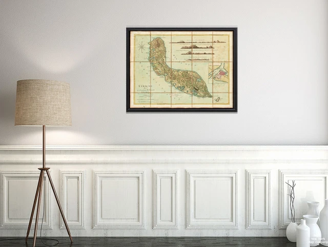 1779 MAP OF Curacao | Dutch Caribbean Island | Curacao Wall Art Map ...
