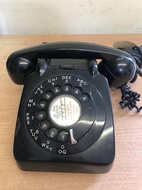 BLACK GPO TEL/IX/ATS Retro Rotary Dial Telephone - Film Prop Etc £12.00 ...