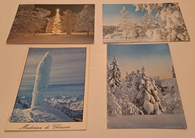LOTTO 120 CARTOLINE Le più belle immagini della NEVE - Colori Viaggiate ...