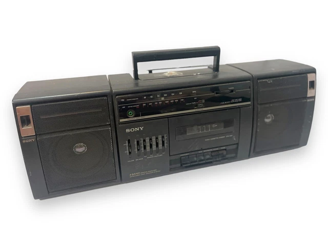 SONY BOOMBOX RADIO Cassette Recorder Vintage Player Speake CFS-1020 BAD ...