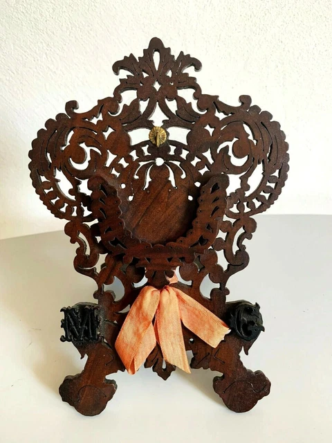 ANCIEN PORTE MONTRE gousset en bois sculpté découpé EUR 69,90 - PicClick FR