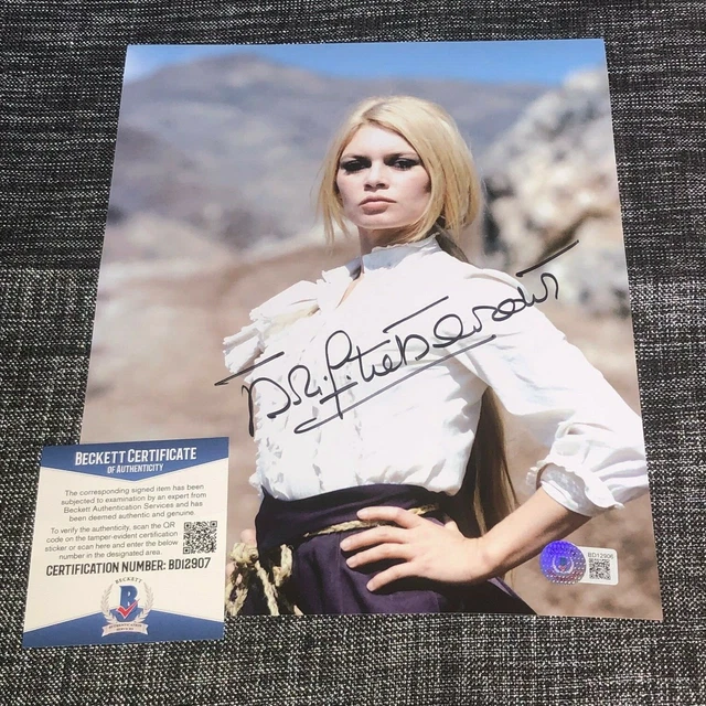 Brigitte Bardot Signed Autograph 8x10 Photo Sexy Actress Beckett Bas
