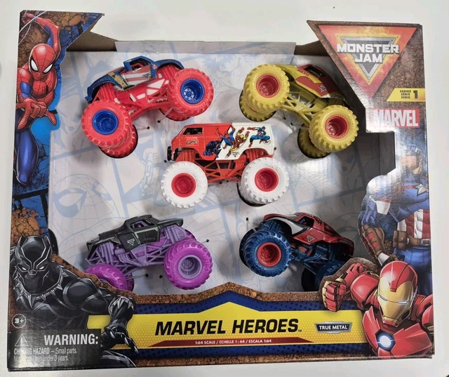 MONSTER JAM MONSTER Trucks 2024 Marvel Heroes Collection 1:64 Scale Set ...