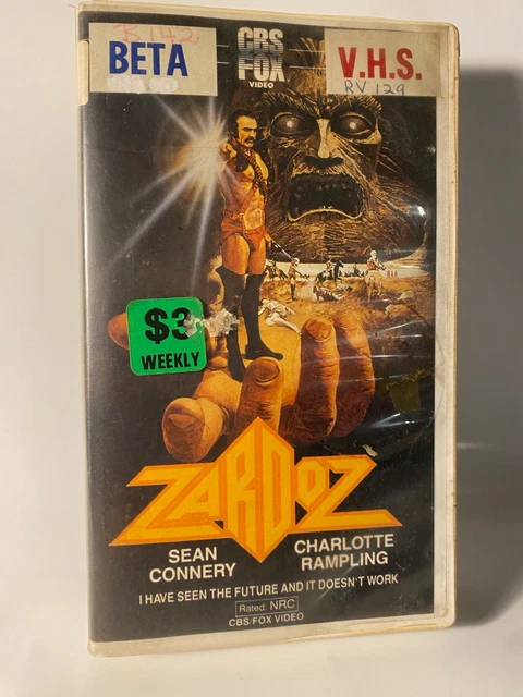 ZARDOZ RARE CBS Fox VHS Video Sean Connery cult 70s arthouse sci-fi ...