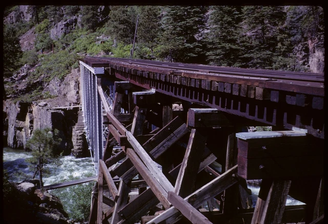 PC2-400 ORIGINAL COLOUR Slide D&RGW Narrow-Gauge Bridge at Animas ...