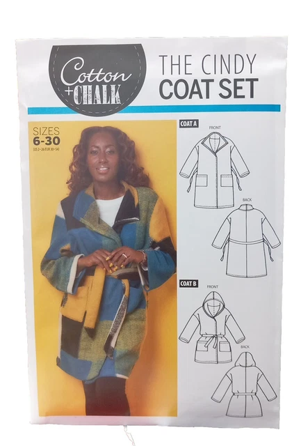 SIMPLY SEWING PATTERN, Size 6-30,The Cindy Coat Set,Unlined ,2 Lengths ...