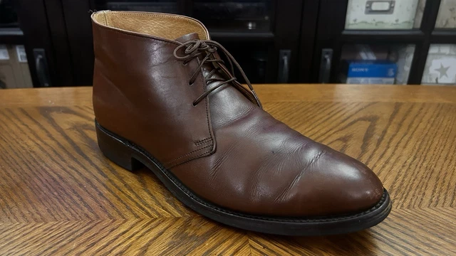 JONES BOOTMAKER SANDRINGHAM Chukka Leather Boots Mens US 9.5 Made In UK ...