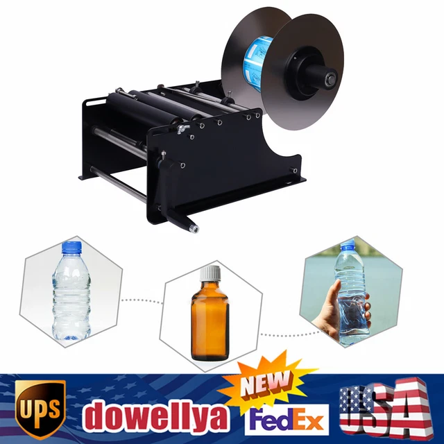 NEW MANUAL ROUND Labeling Machine, Bottle Label Applicator for Round ...