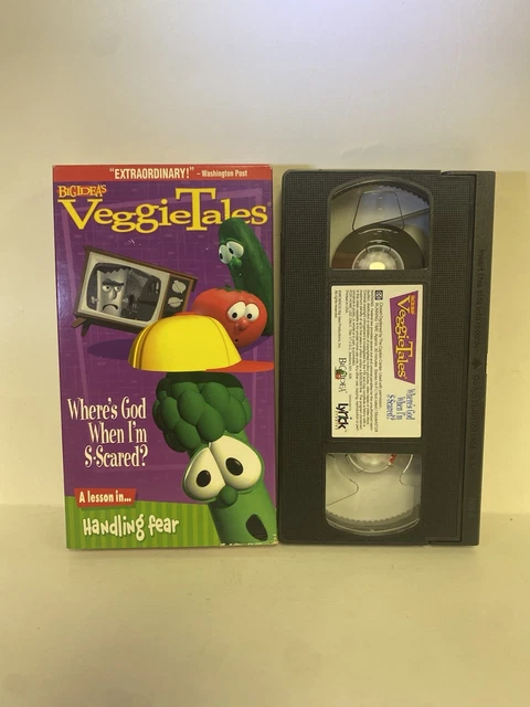 VEGGIE TALES CHRISTIAN VHS Video WHERE'S GOD WHEN I'M SCARED w Sleeve ...