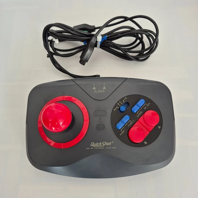 JOYSTICK QUICKSHOT Model QS-128F ⭐ Commodore C64 Amiga ⭐ Very Good ...