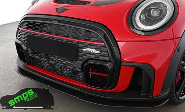 MINI F56 LCI 2 Front Grille Strip Cover JCW Red Gloss Cooper S JCW 2021 ...