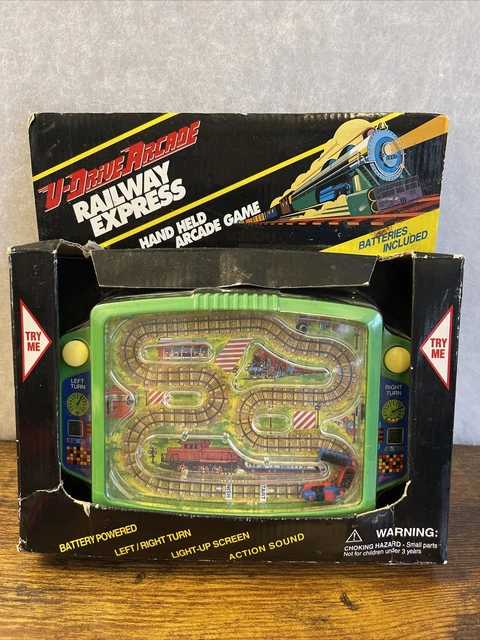 VINTAGE 1995 GAME Force U Drive Arcade Railway Express Handheld Arcade ...