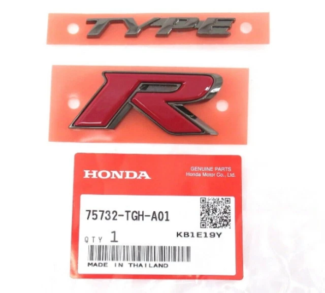 GENUINE HONDA OEM CIVIC TYPE-R FK8 Emblem Front TypeR Plate 75732-TGH ...