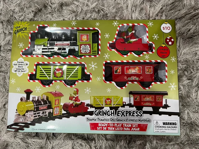 DR. SEUSS THE Grinch Express Train Set 12 pieces Light & Sound ...