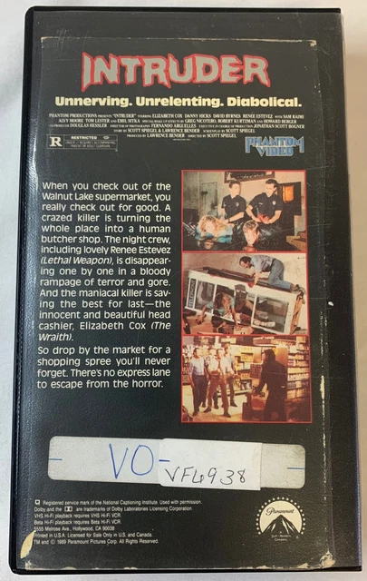 INTRUDER HORROR VHS ~ ex-rental ~ Sam+Ted Raimi, Bruce Campbell £172.34 ...