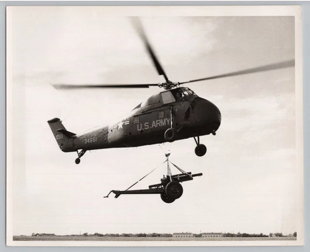 1950'S SIKORSKY H-34 HELICOPTER & 105mm HOWITZER Vintage OFFICIAL US ...