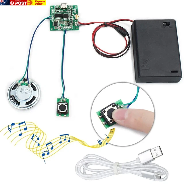 RECORDABLE SOUND MODULE 8M MP3 WAV Music Voice Player Programmable ...