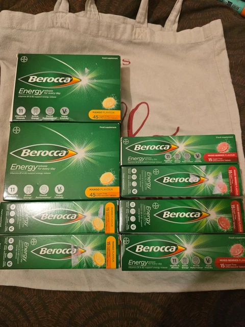 BEROCCA MANGO MIXED Berries Effervescent 195 Tablets Long Expiry Berroca Boxed £32.93 - PicClick UK