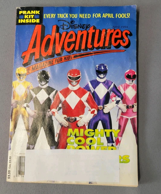 DISNEY ADVENTURE MAGAZINE Kids April 1994 Power Rangers Adventures Vol ...